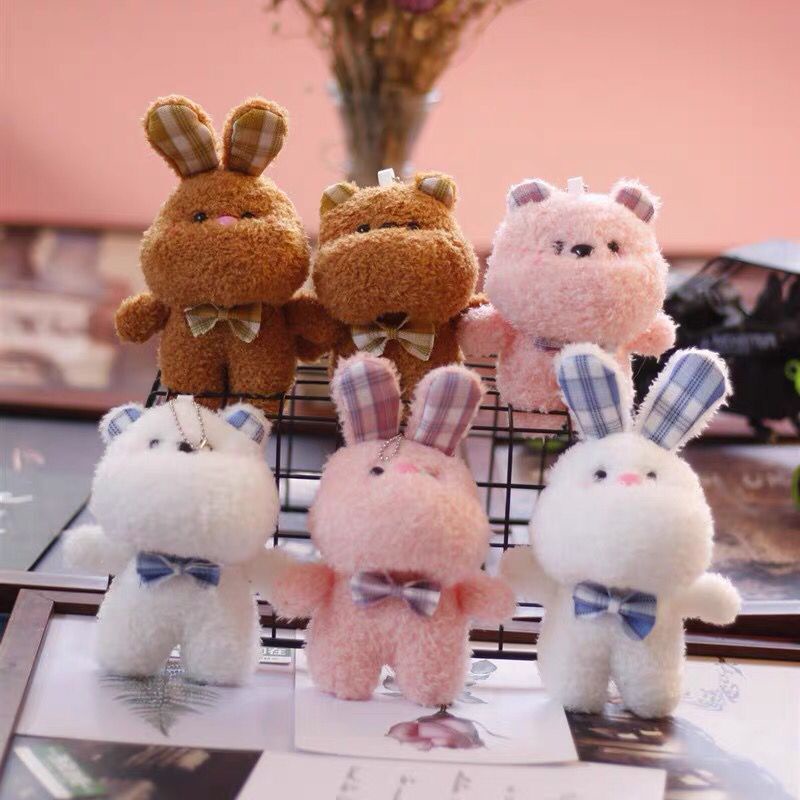 (Ready Stock) 12CM Mini Bear Mini Rabbit Plushie Toys Decoration Toys ...
