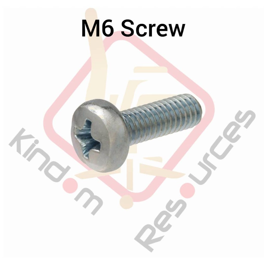 M6 Screw Stainless Steel Pan Head Machine screw ( 25/30/35/50mm) Round ...