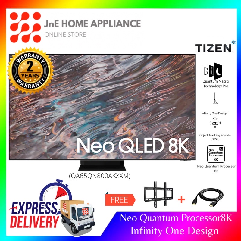 Samsung 65" QN800A NEO QLED 8K Smart TV (2021) QA65QN800AKXXM + Free ...