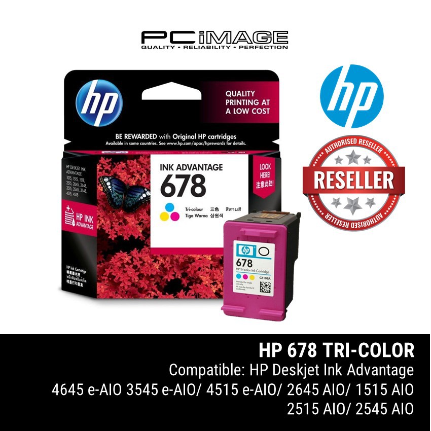 HP 678 Tri-colour Ink Cartridge (CZ108AA) | Shopee Malaysia