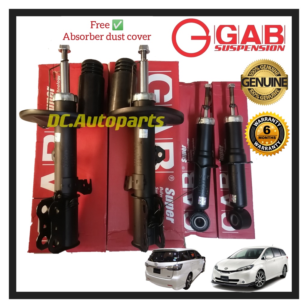 ORIGINAL GAB SUPER PREMIUM ABSORBER TOYOTA WISH 1.8 ZGE20W ZGE20 ZGE25 ...