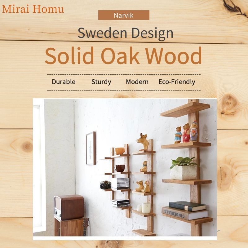 Simple Wall Shelf Rack Wood Shelves Home Decor Floating Kitchen Storage ...