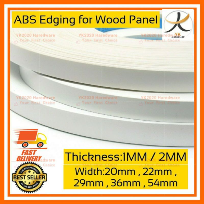 YK ABS EDGING 1MM & 2MM for Wood Panel - DIY Furniture Shelf, Storage ...