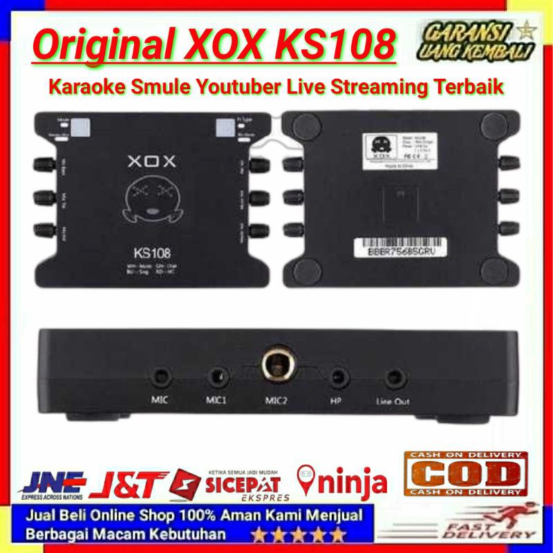 Xox Ks108 Original Soundcard Audio Interface Recording Usb | Shopee ...