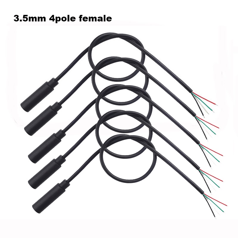 1M 30cm 3.5mm 3Pin 4pin Stereo AUX Male Female Wire Connector Audio ...