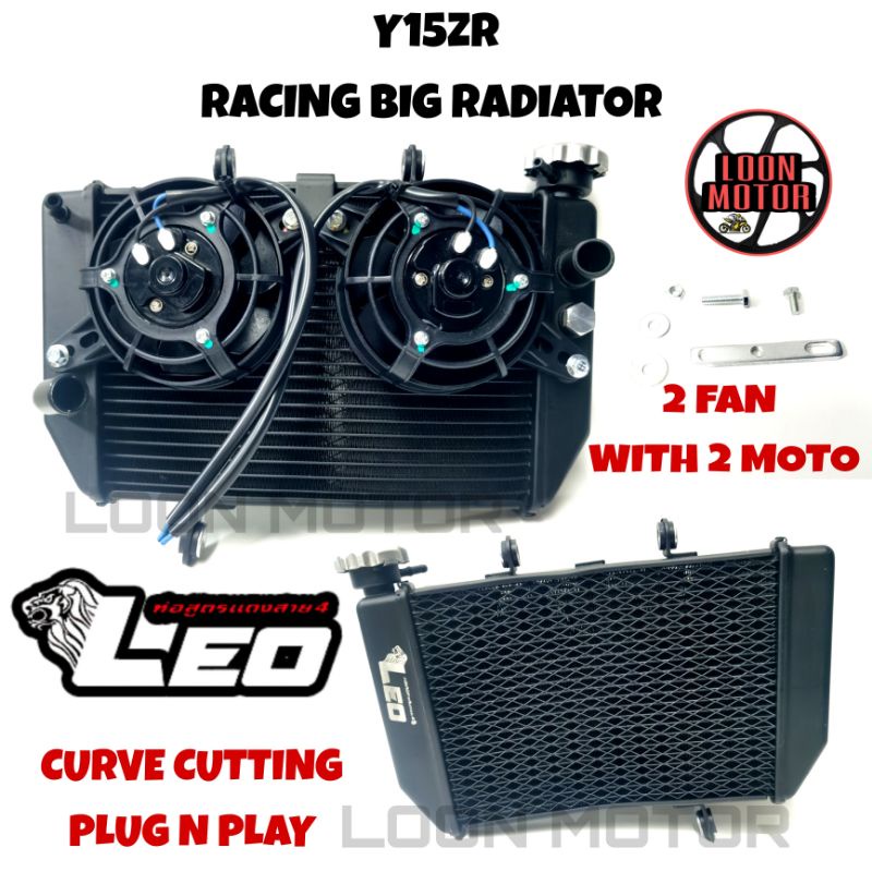 YAMAHA Y15ZR RACING BIG RADIATOR CURVE DOUBLE FAN (DUA KIPAS) - LEO R&D ...