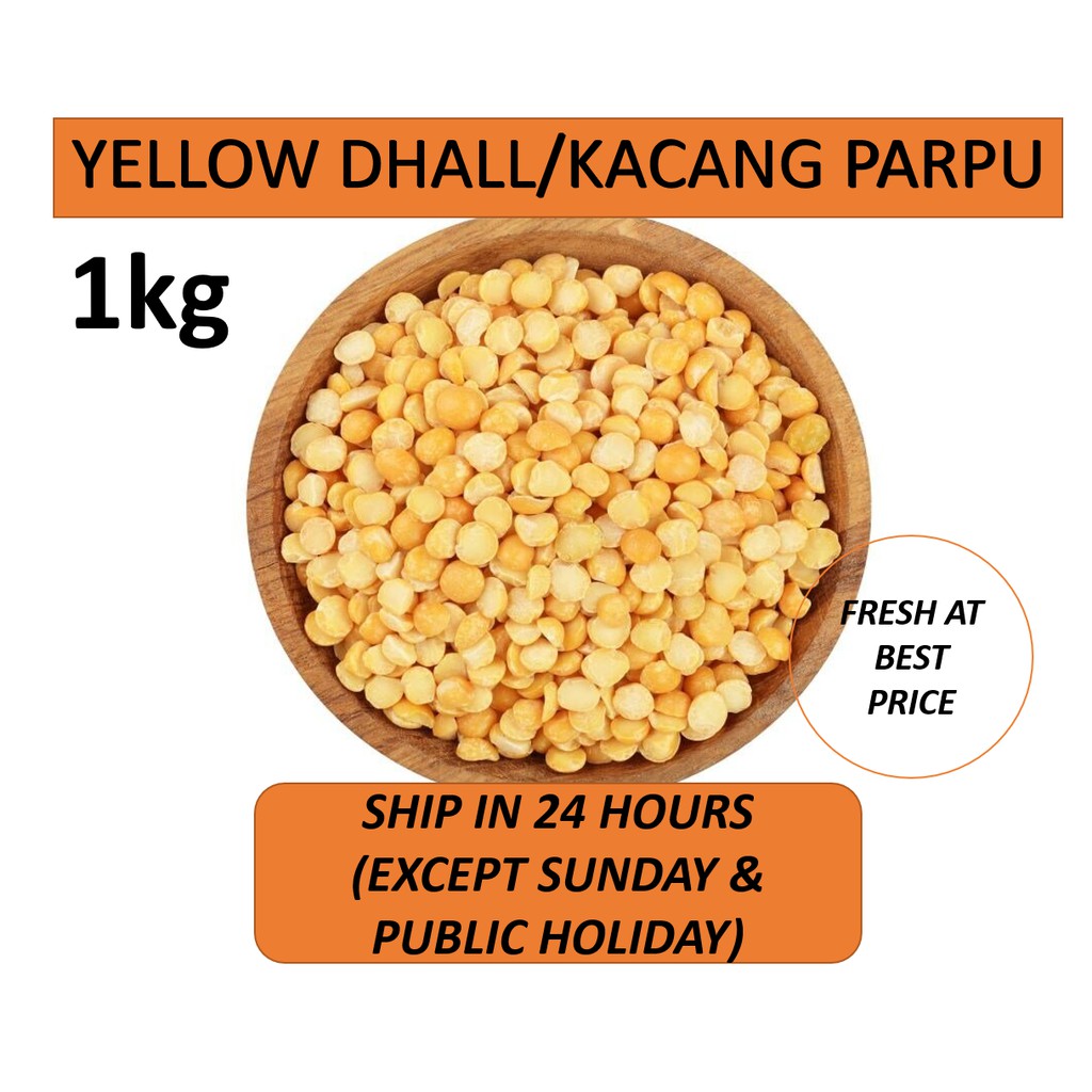 1kg+/- Yellow Dhall/Yellow split pea | Kacang Parpu/Kacang Dhal(Dal ...