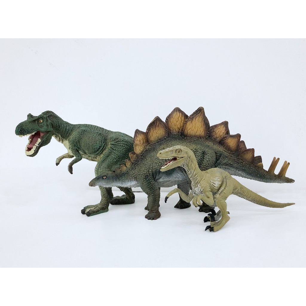 Stegosaurus With T. Rex And Velociraptor Figurines - Collecta | Shopee ...