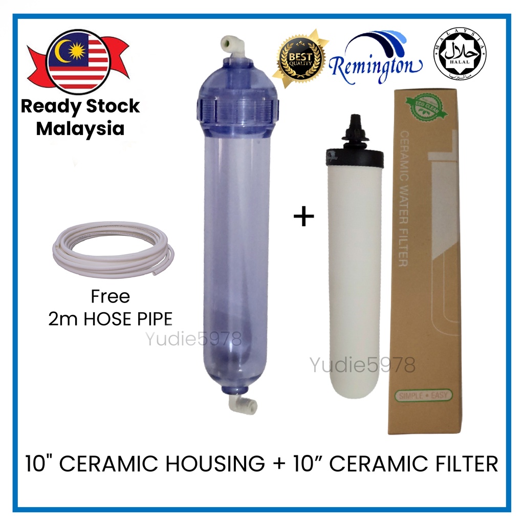 【Ready Stock】10" Ceramic Housing Casing Water Filter Casing + 10 ...