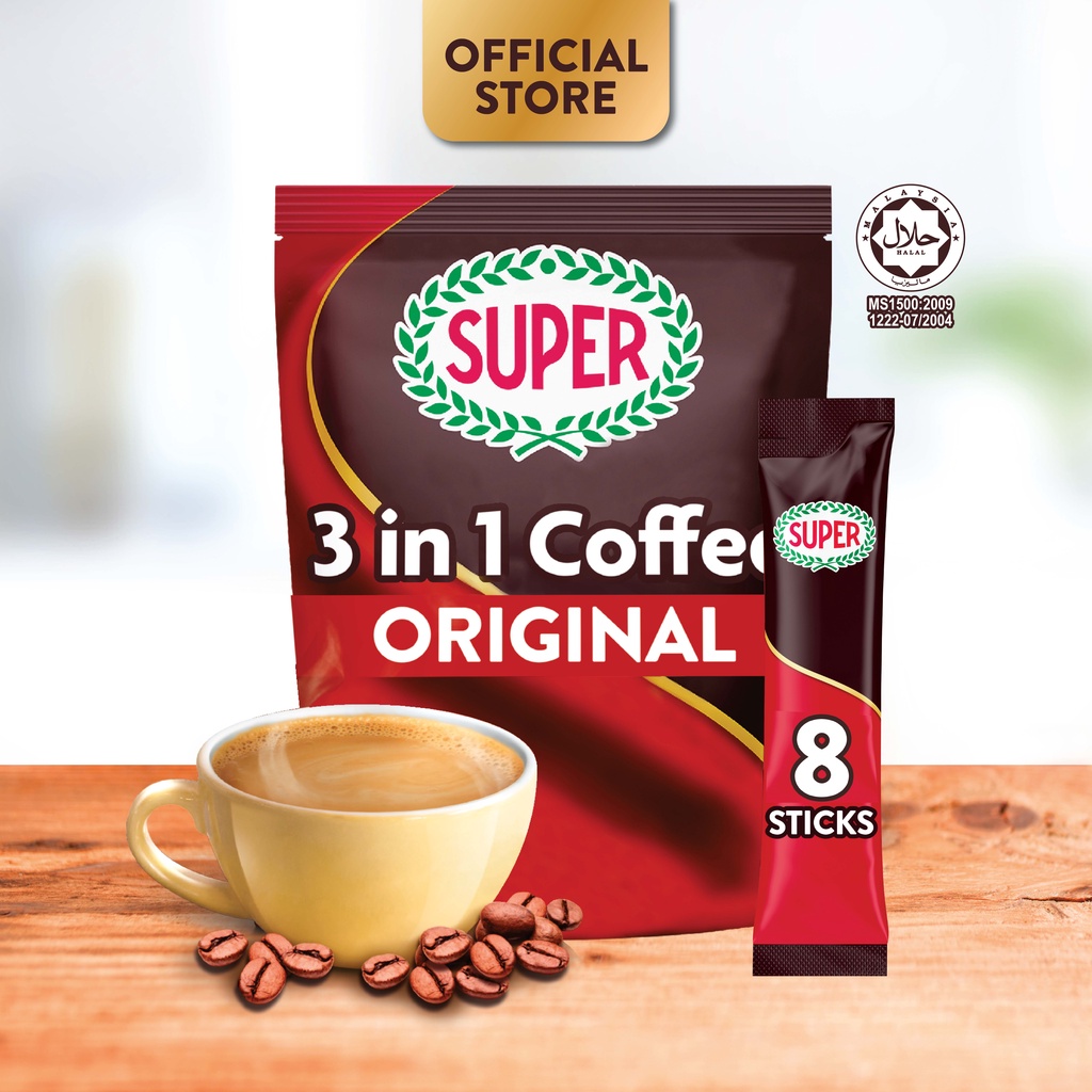 SUPER Original 3in1 Instant Coffee, 8 sachets [HALAL] | Shopee Malaysia