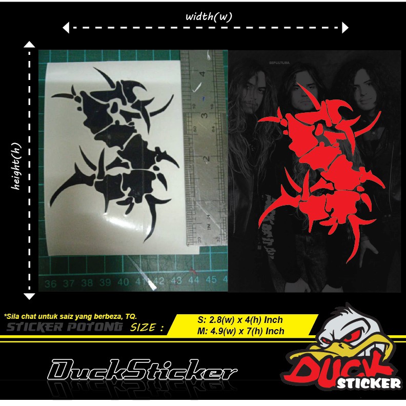 (ready stock) SEPULTURA BAND LOGO STICKER 1PCS #bandmusic | Shopee Malaysia