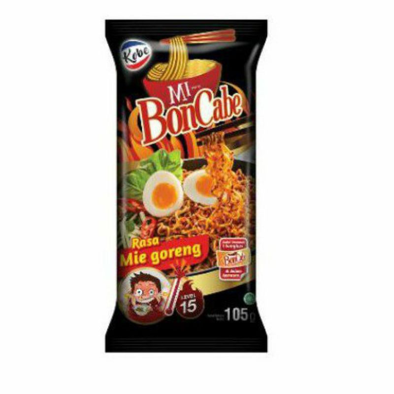 Mi BonCabe Level 15 Flavor Fried Noodles/Spicy Ramen Noodles 105gr ...