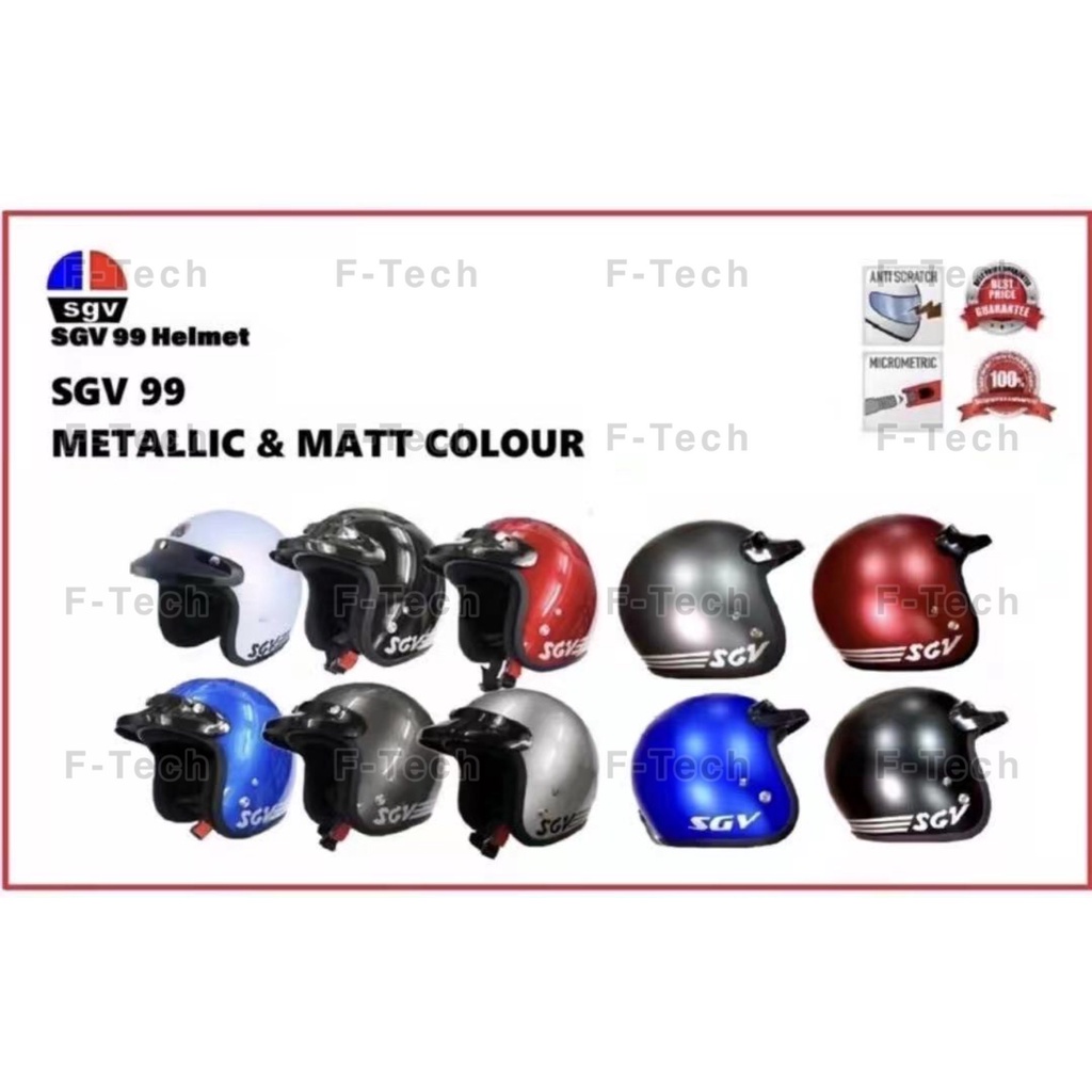 🔥100% ORIGINAL🔥 SGV 99 HELMET MOTOR TOPI KELEDAR MOTORSIKAL Red / Blue ...