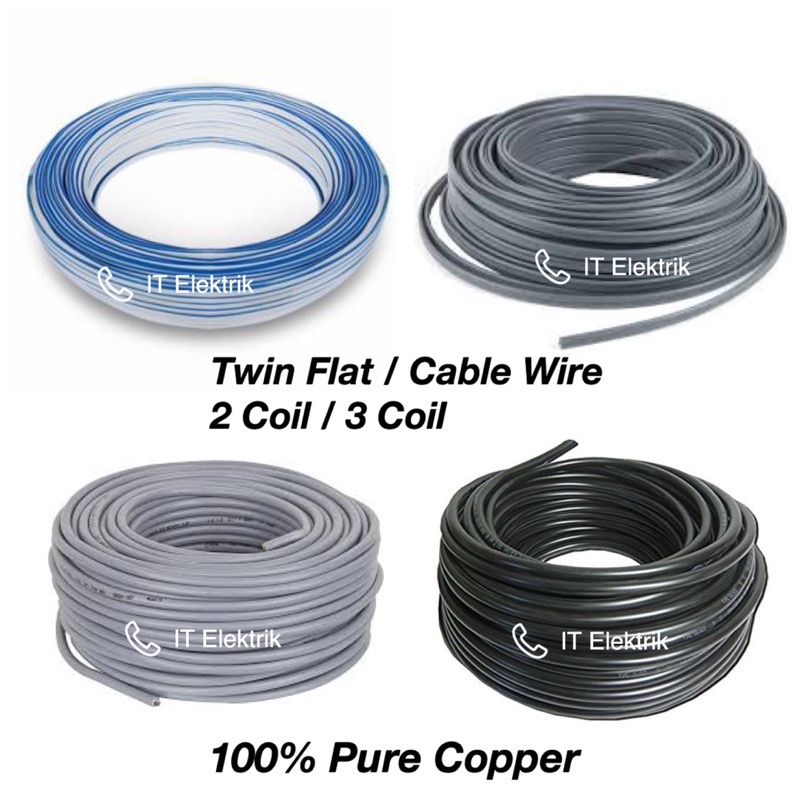 2 core Cable Flexible Wire 2 coil 3 coil 23/0.14 Blue White Wire 2.5mm ...