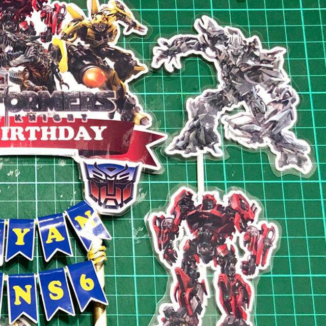 Transformer cake topper set of 6 | Shopee Malaysia