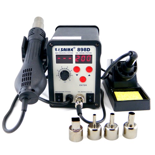 SAIKE 898D Digital Soldering & Hot Air Rework Station | Shopee Malaysia