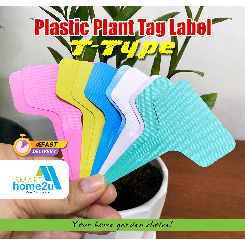 Plant Tag Garden / Label Plastic T-Type Tagging / Nursery Pot Marker ...