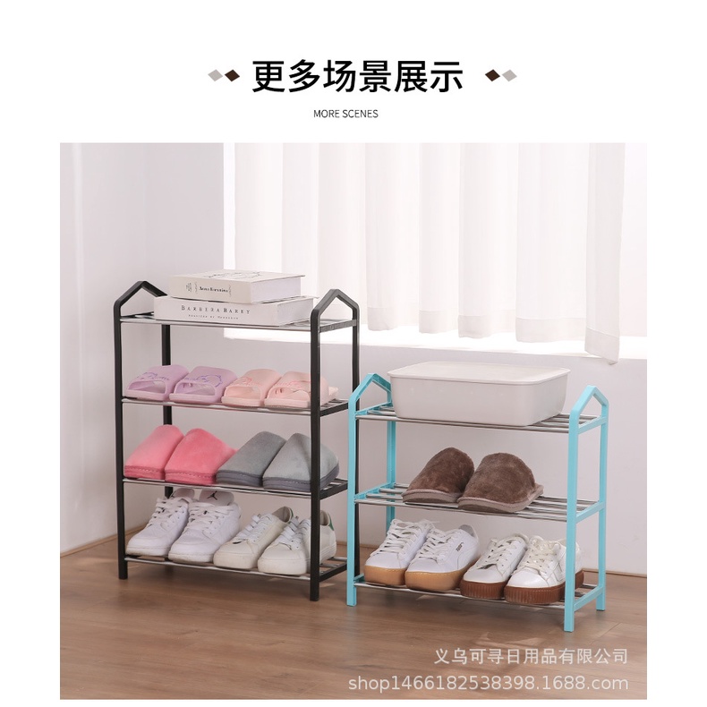 AXN Shoes Rack Rak kasut Stainless Steel Rod 4 Tier 3 Tier Elevated ...