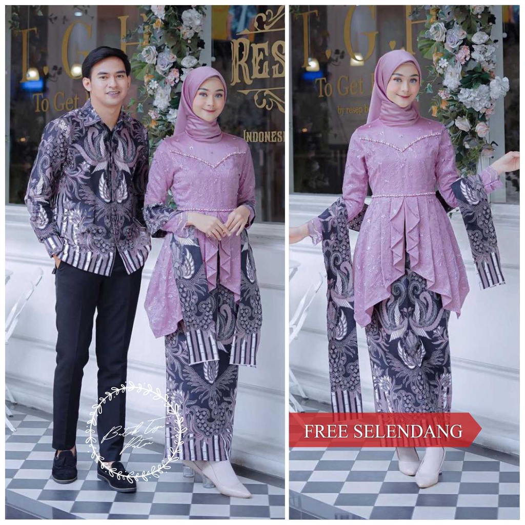Batik Couple Kebaya Couple Kebaya Couple Modern Kebaya Fitness Clothes ...