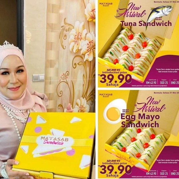 MAMASAB SANDWICH TUNA / EGG MAYO / MIXED EGG MAYO & TUNA PALING PADU ...