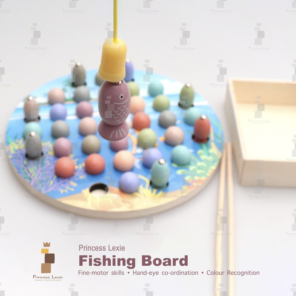 Princess Lexie Wooden Fishing Board Game Magnetic Toy Children Kid ...