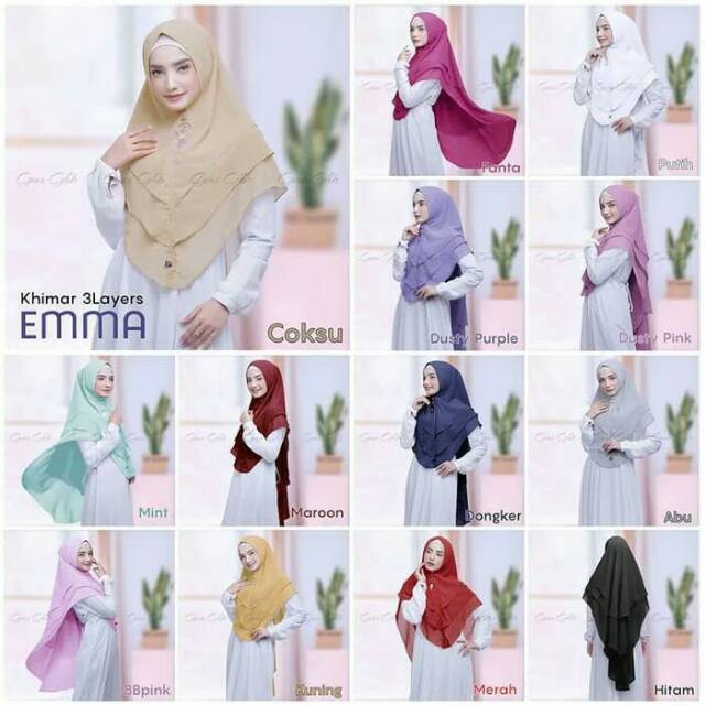 Khimar 3layers Emma Instant Hijab Latest Fashionable Instant Hijab