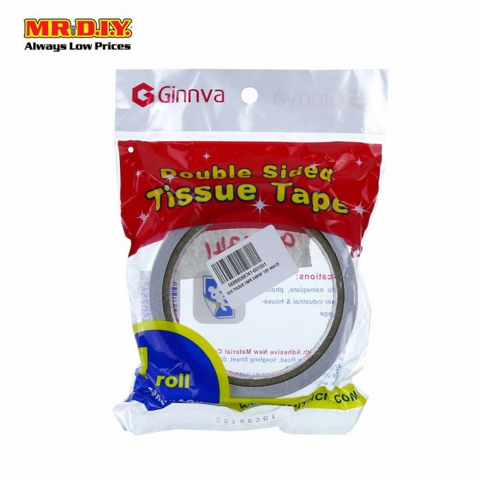 MR.DIY GINNVA Double Sided Tape 24mm (White) | Shopee Malaysia