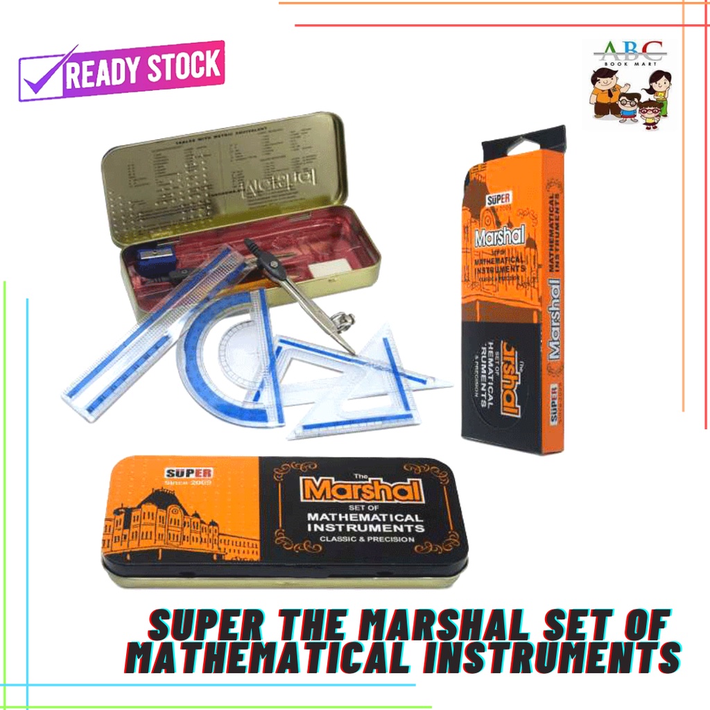 ( READY STOCK ) SUPER THE MARSHAL SET OF MATHEMATICAL INSTRUMENTS ...