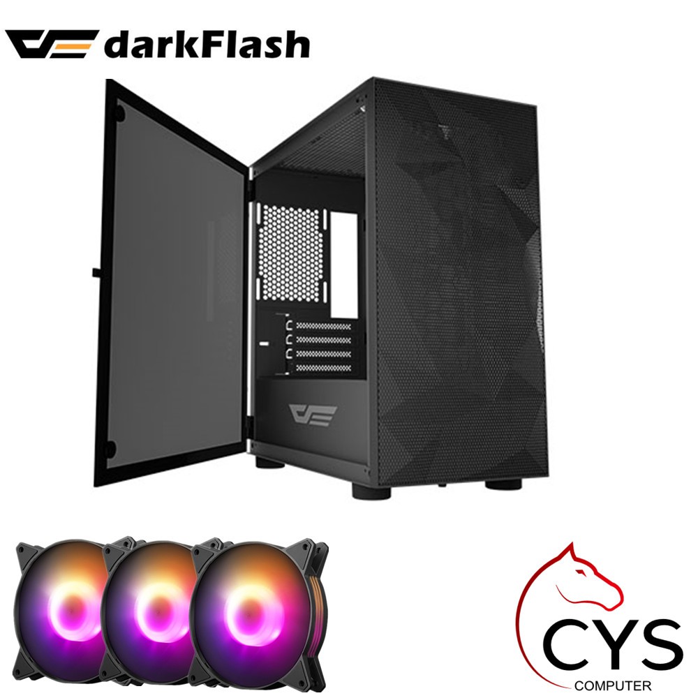 AIGO DARKFLASH DLM 21 TG / DLM 21 MESH TG MICRO ATX CASING | Shopee ...