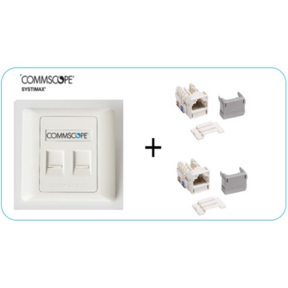 Commscope AMP® Faceplate "SYSTIMAX" Solutions With Cat6 Keystone ...