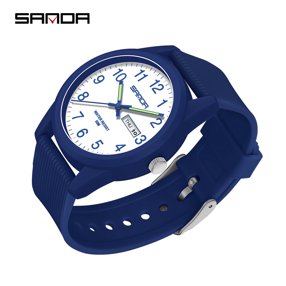 SANDA Solid Color Romantic Couple Style LED Digital Display Watch ...