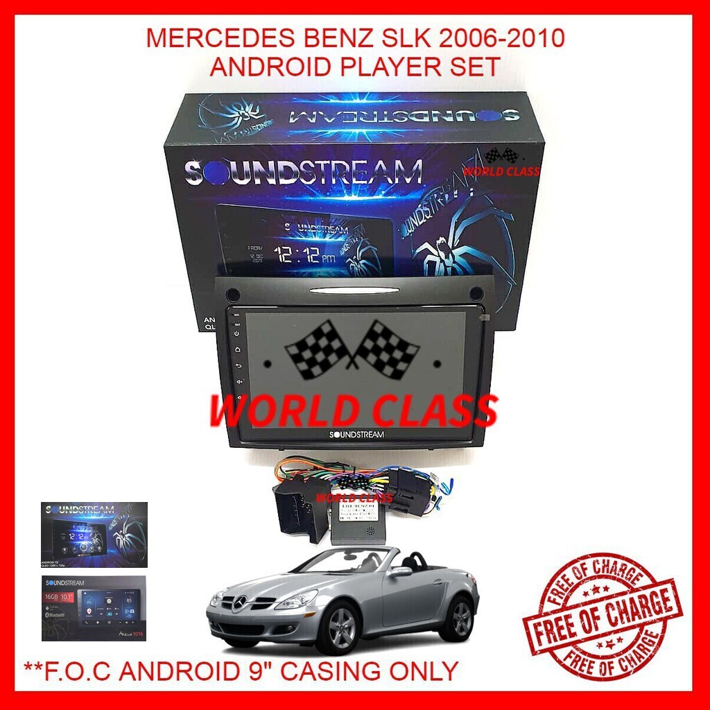 MERCEDES BENZ SLK-CLASS 2006-2010 SOUNDSTREAM 9" IPS ANDROID PLAYER ...