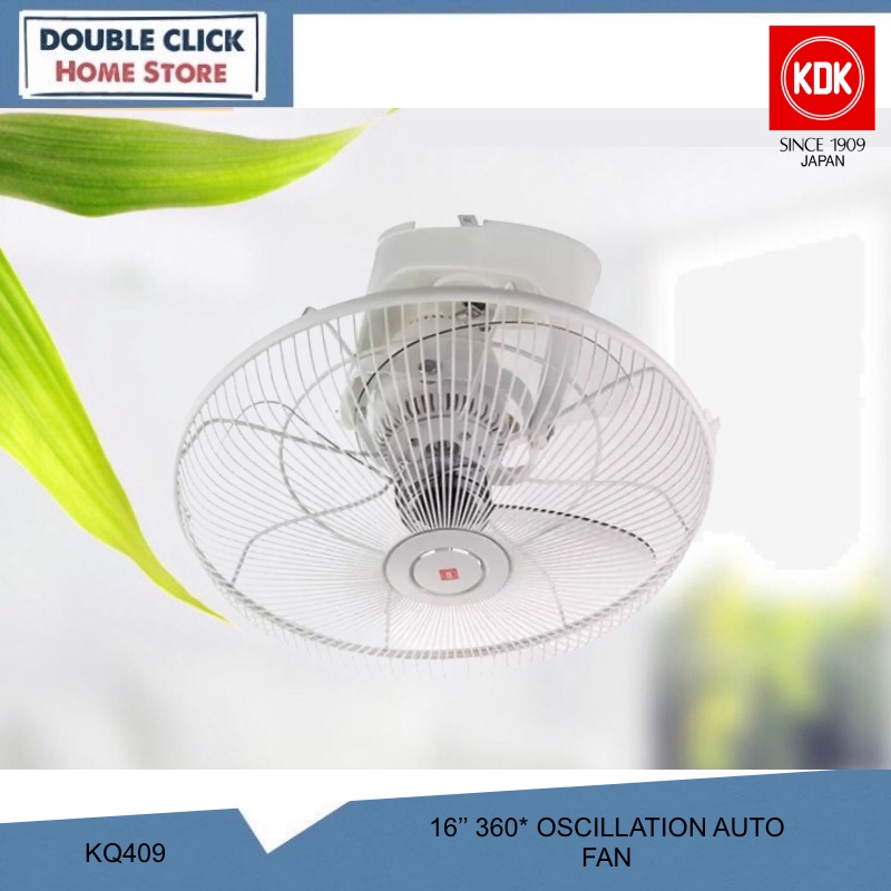 KDK KQ409 16" 360* Oscillation Auto Fan (White) | Shopee Malaysia