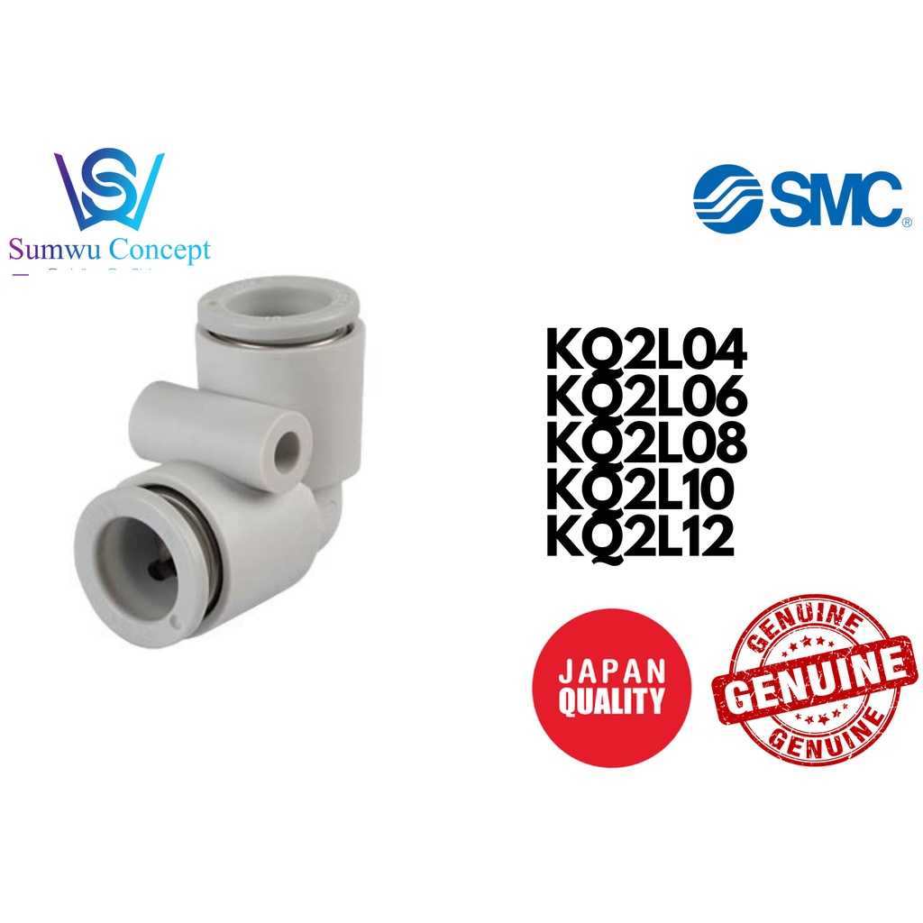 [100% ORIGINAL]SMC(JAPAN) KQ2L Series Pneumatic Equal Elbow Air Fitting 4mm/6mm/8mm/10mm/12mm ...