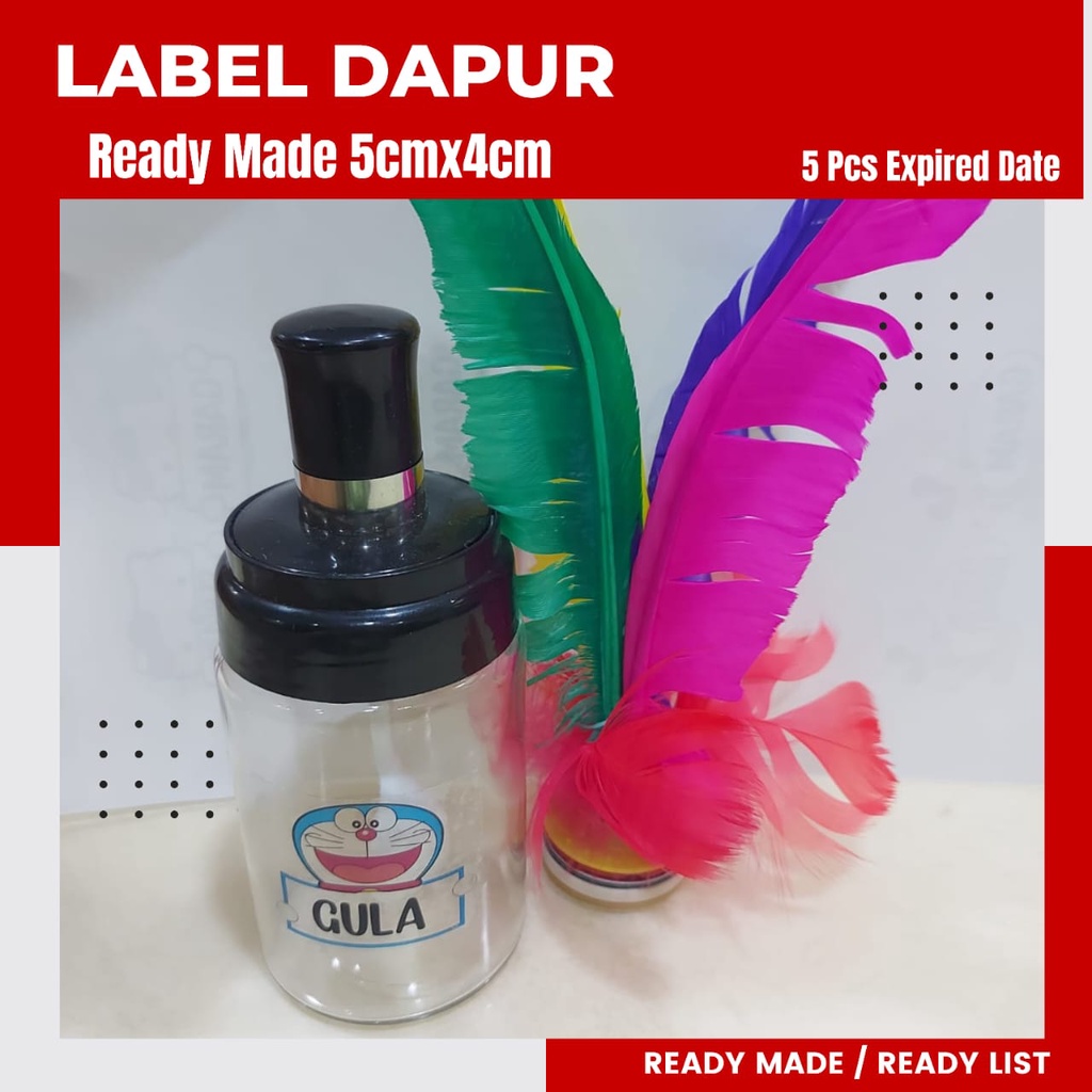 Label dapur Readymade Cartoon 5cmx4cm | Shopee Malaysia
