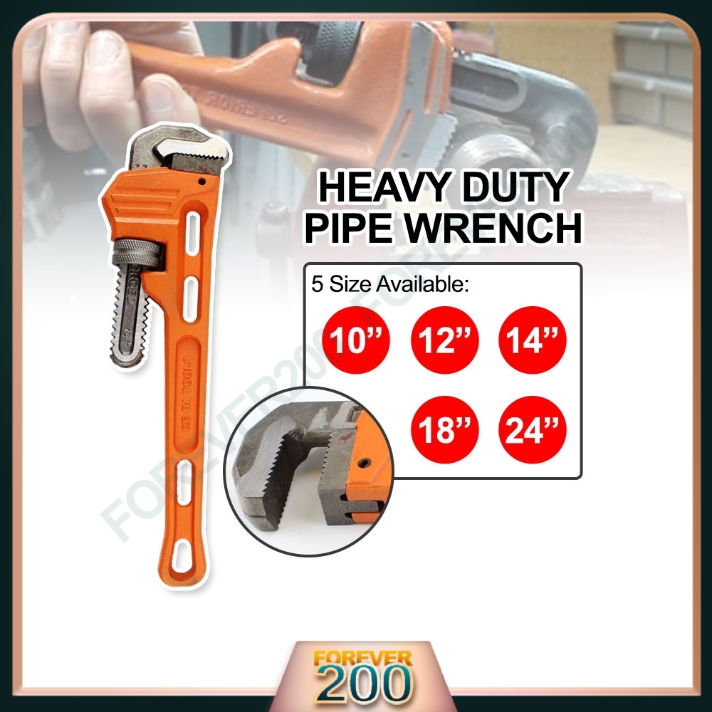 10-24 Inch Heavy Duty Adjustable Pipe Wrench Spanner Clamp Plumbing ...