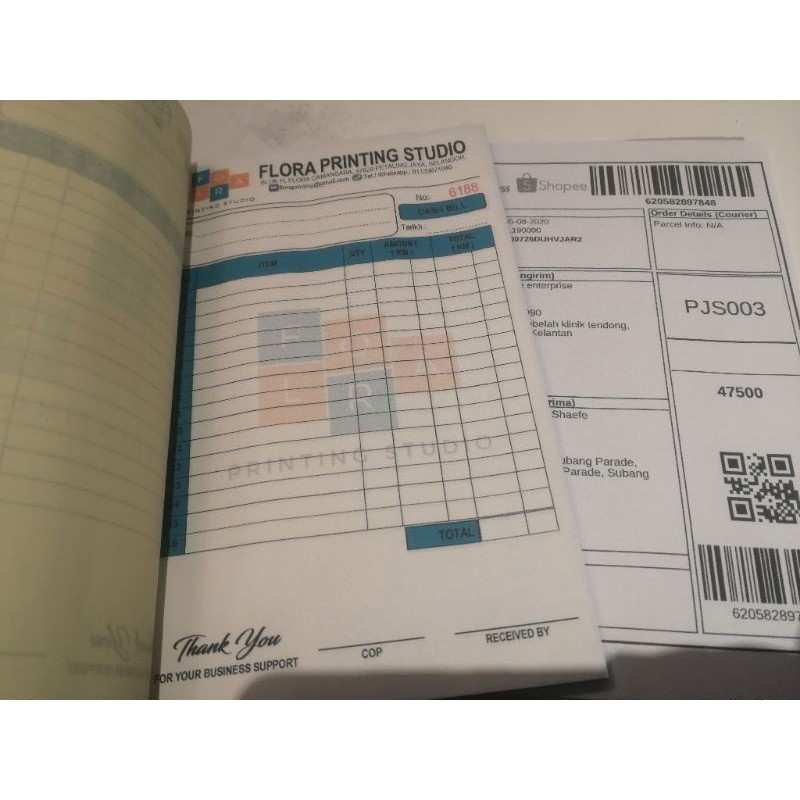 BUKU RESIT BOLEH LETAK NAMA SENDIRI @ SYARIKAT DAN LOGO BERWARNA/ Bill ...