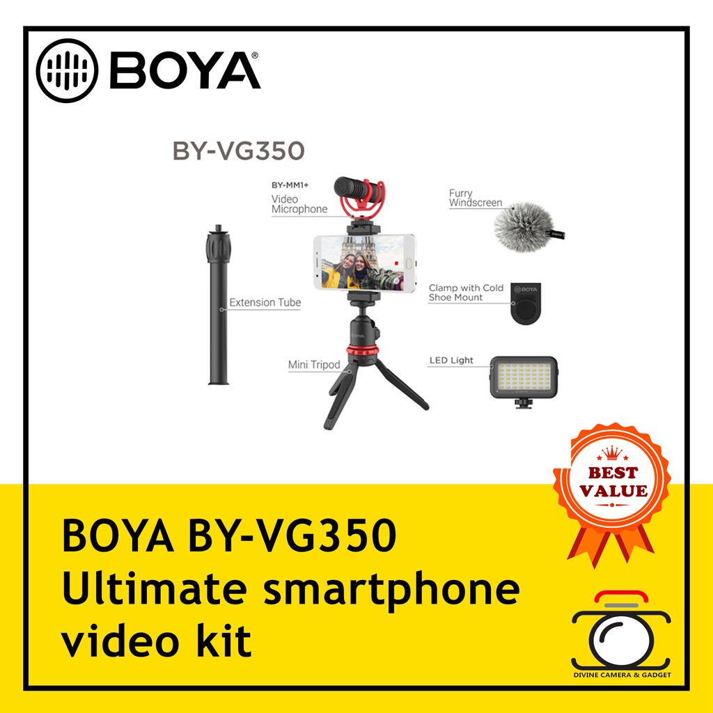 BOYA BY-VG350 Ultimate smartphone video kit | Shopee Malaysia