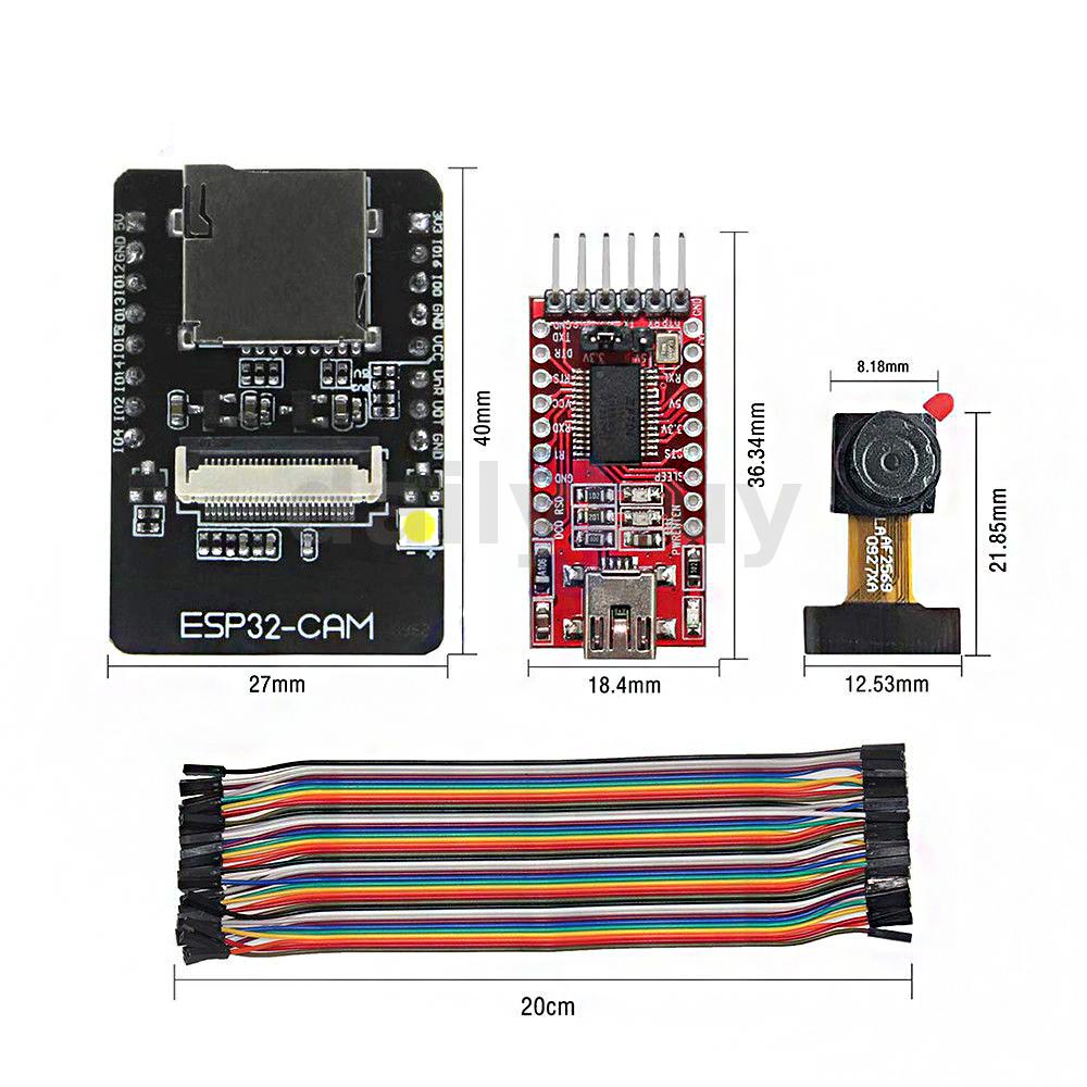 ESP32-CAM ESP32-S OV2640 2MP Bluetooth Board Wireless Camera Module TF Card Slot Wireless ...
