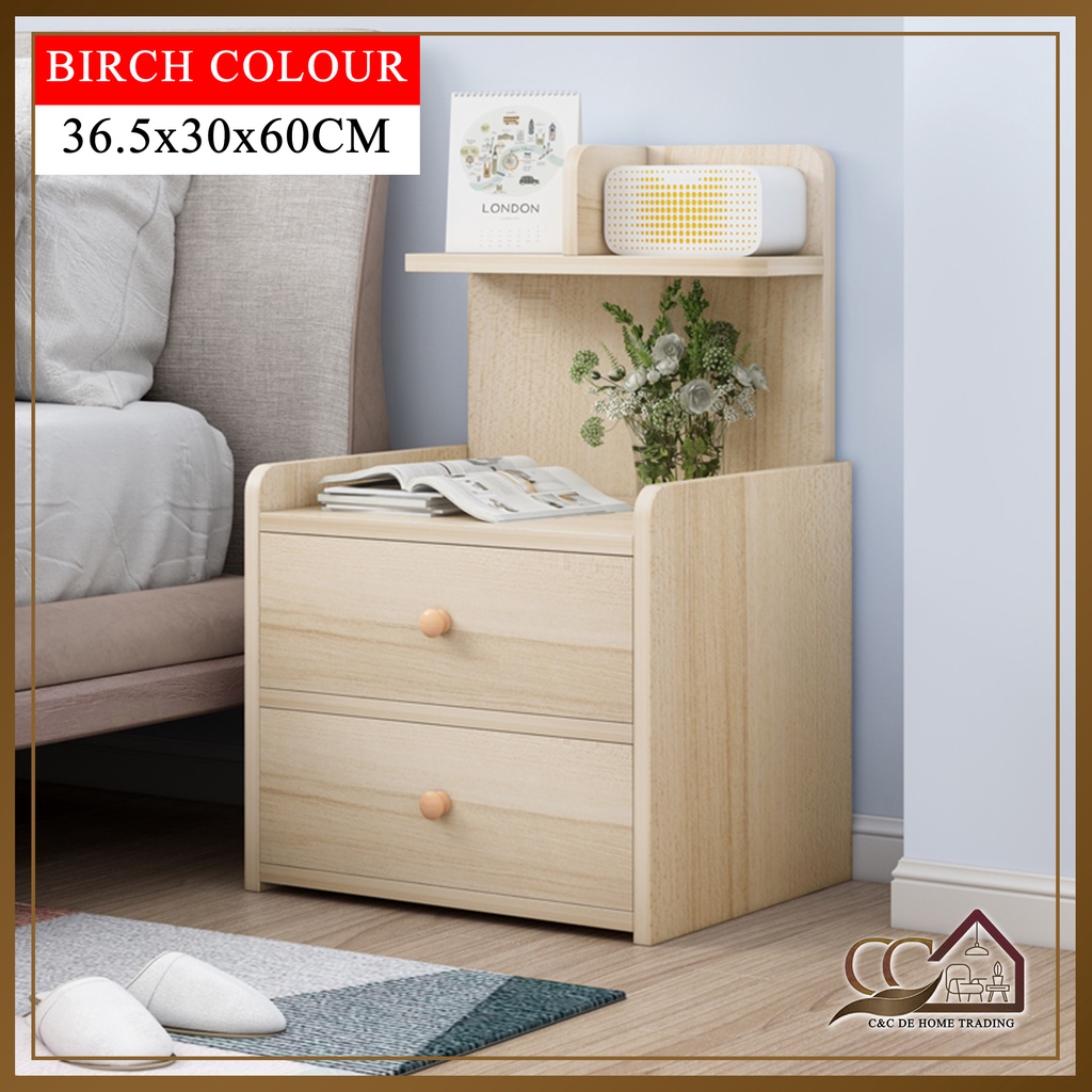 Modern Bedside Table Bedroom Nightstand Desk With Drawer Coffee Table ...