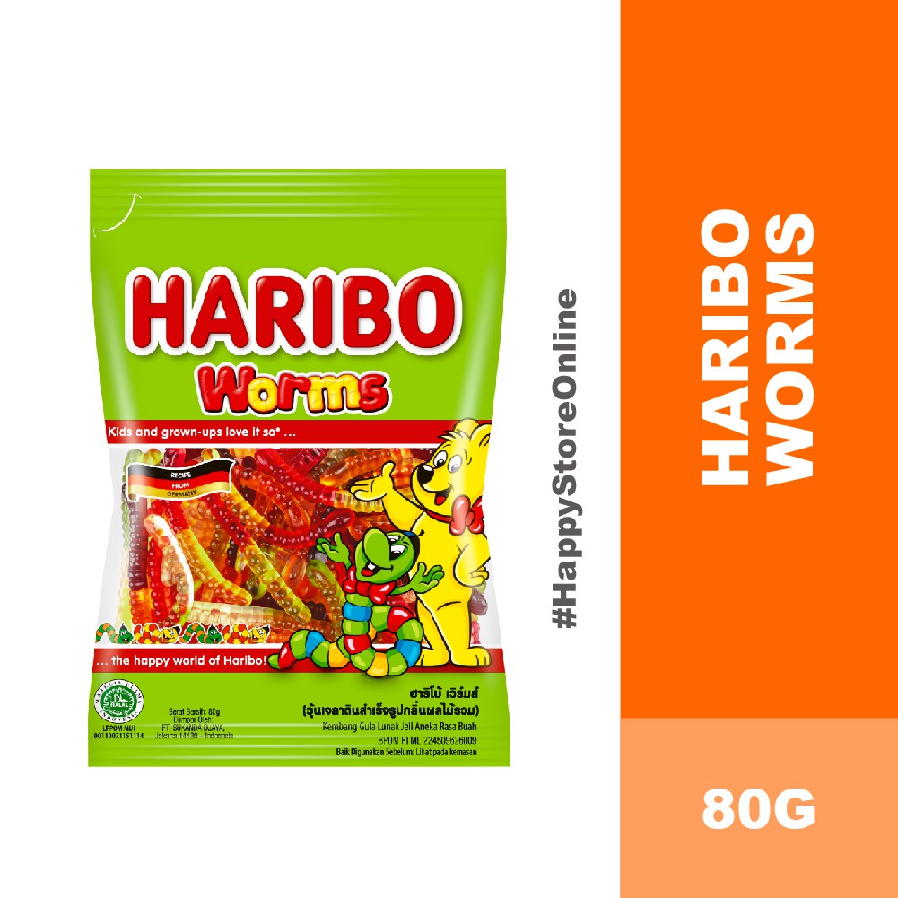 Haribo Gummy Candy Worms 80g | Shopee Malaysia