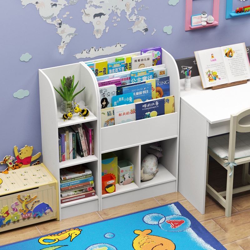 Kids toys storage rack student bookshelf living room shelf multi ...