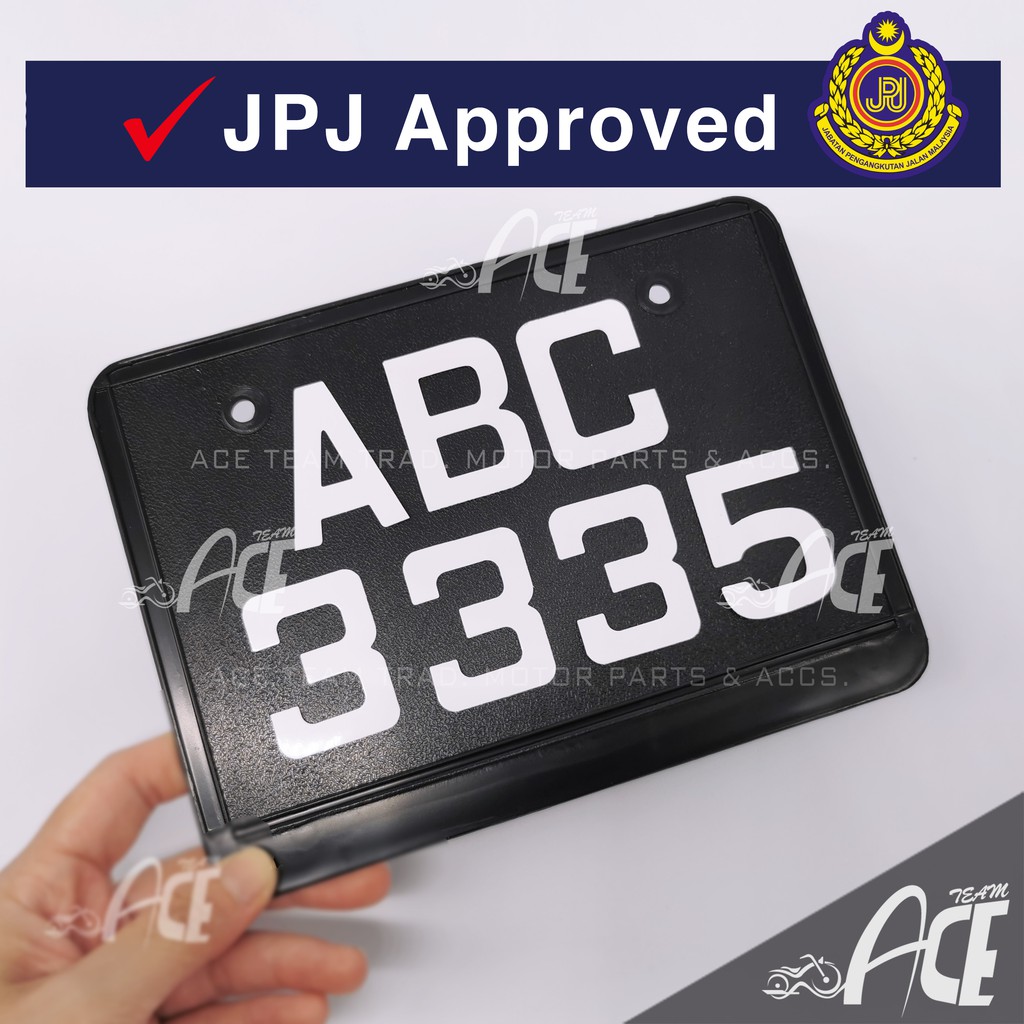 Number Plate Motor Alloy Plastic Acrylic Motor Nombor Plate Motorcycle ...