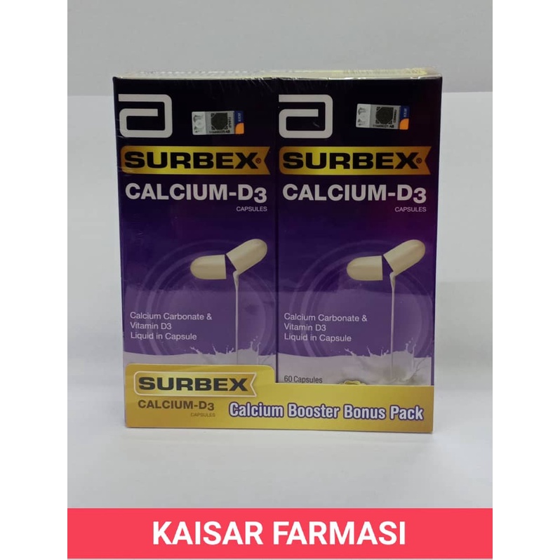 ABBOTT SURBEX CALCIUM-D3 2X60 CAPS | Shopee Malaysia