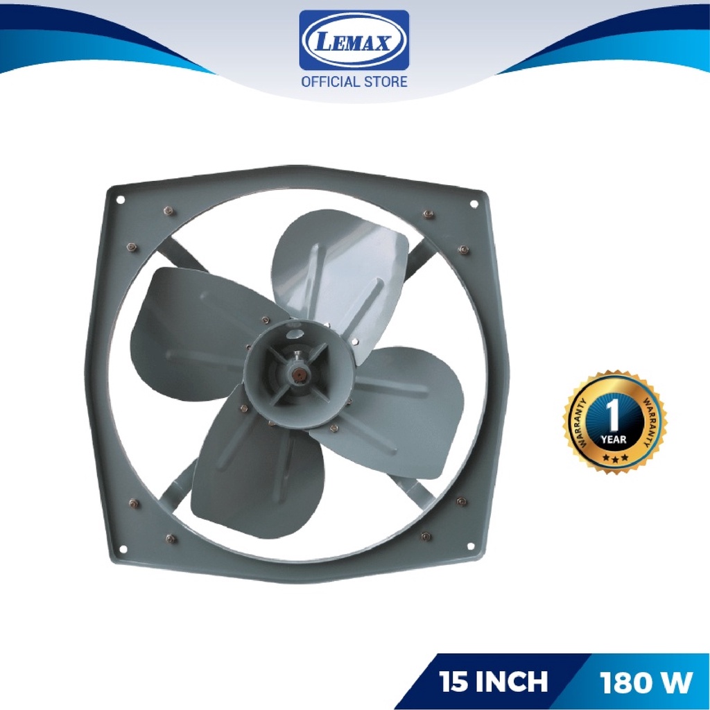 LEMAX 12" 15" 18" 24" Heavy Duty Industrial Exhaust Fan Kipas Ekzos ...