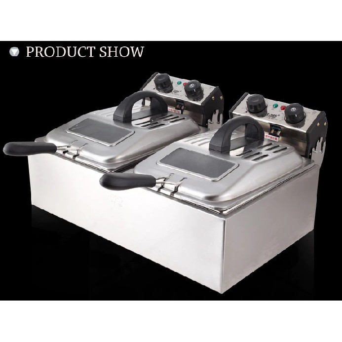 Electric Deep Fryer Large Capacity Timing Fry Pan Fried Machine ...