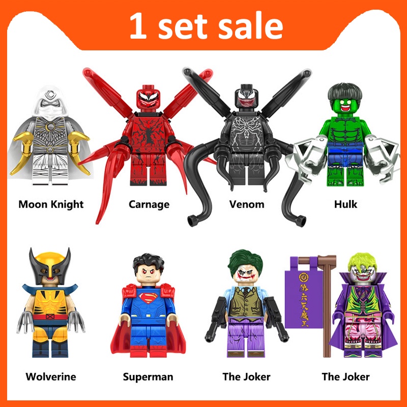Wolverine Superman Moon Knight Building Blocks Set Super Heroes ...