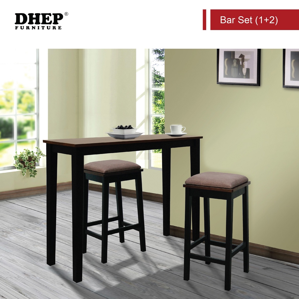 [DHEP Furniture] Premium Full Solid Wood Bar Set / Made in Malaysia (1 ...