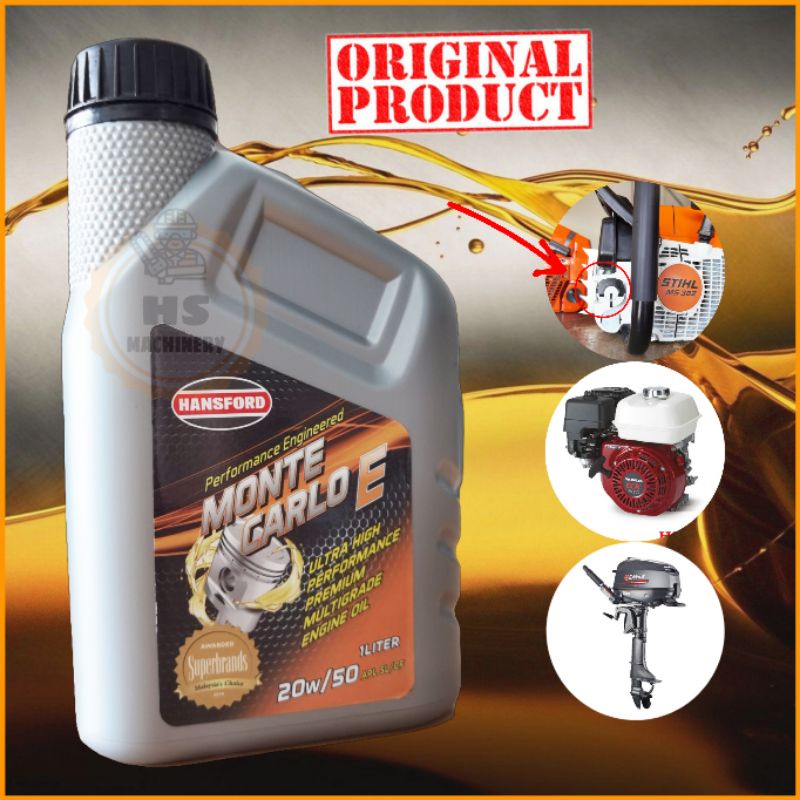 Original Monte Carlo 20w50 4T Engine Oil Minyak Rantai Chainsaw Minyak ...