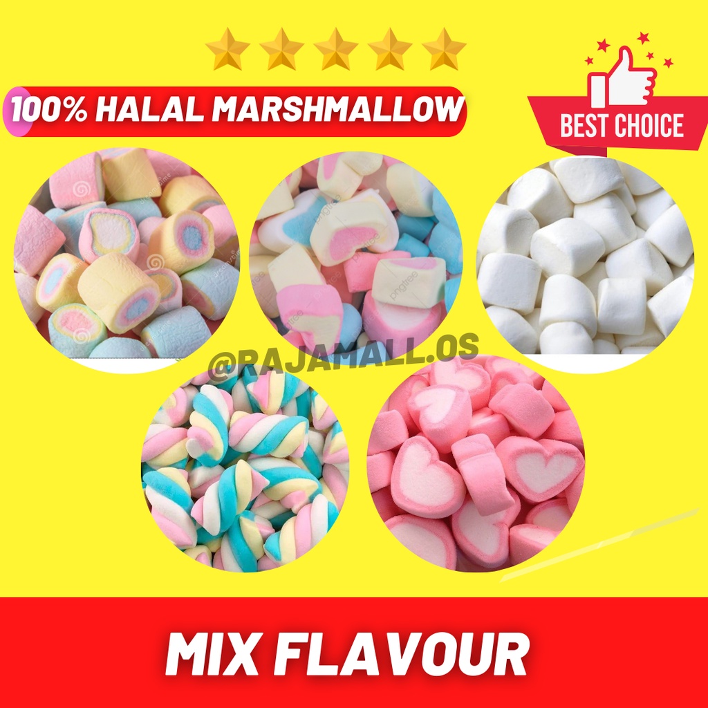 Halal 1kg Borong Murah Marshmallow Coklat Marshmellow Chocolate ...